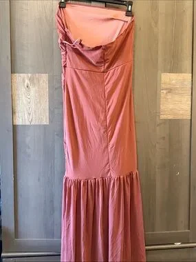 SHEIN | Dresses | Shein Rust Ruched Maxi Dress | Poshmark